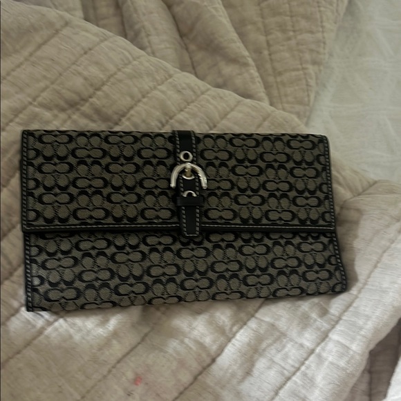 Coach | Bags | Coach Black Signature Wallet | Poshmark